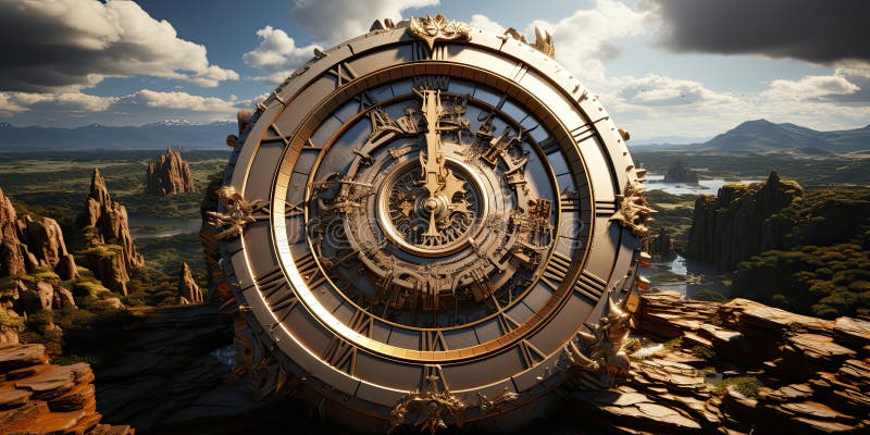 Ruined clock monument stock illustration. Illustration of christianity ...