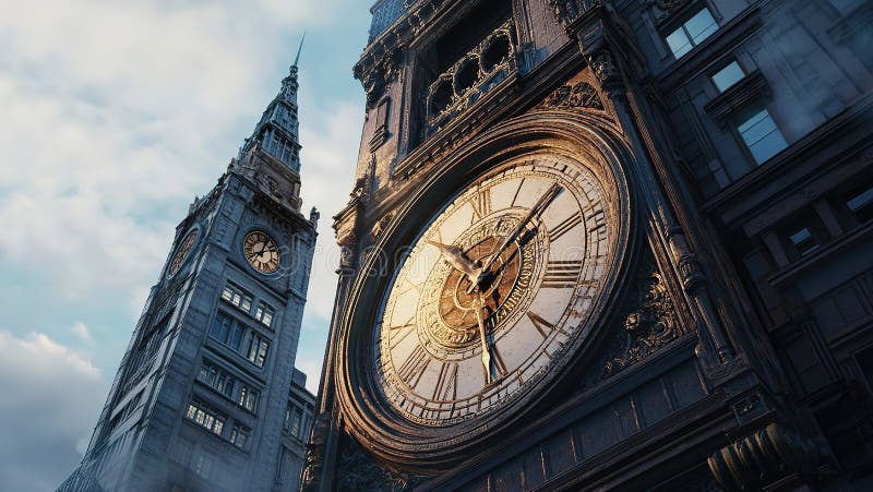 Giant Antique Clock Tower Stock Illustrations – 14 Giant Antique Clock ...