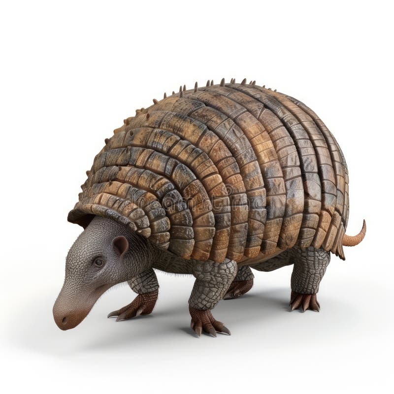 Giant Armadillo 3D Render: Detailed Texture and Pose Stock Illustration ...