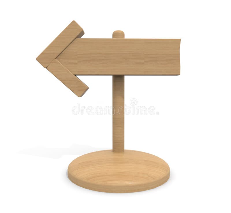 Wooden Arrow. Directional Arrows. Indicates the Course. 3D Rendering ...