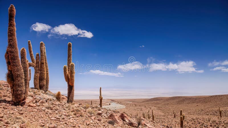 Giant Atacama Cactus Echinopsis Atacamensis in the Atacama Desert Stock ...