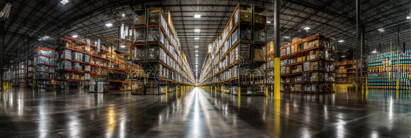 Giant Barcode Wall Art Enhances the Interior of a Spacious Warehouse ...