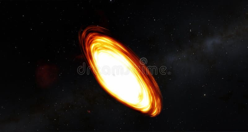 Giant Black Hole with Burning Vortex Shape in the Deep Space 3d ...