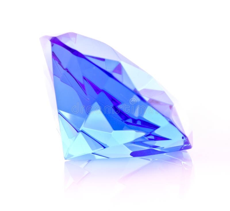 Giant Blue Diamond Isolated Stock Photo - Image of care, brilliant ...