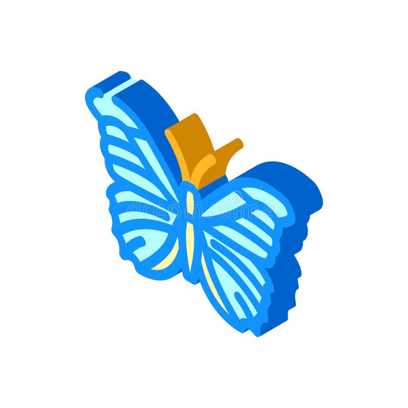 Giant Blue Morpho Spring Isometric Icon Vector Illustration Stock ...