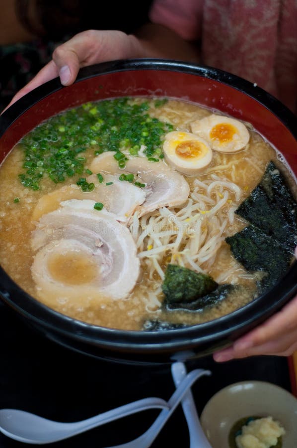 Giant Bowl of Ramen stock photo. Image of black, japan - 13178210