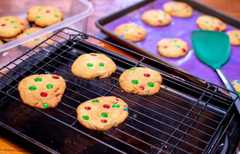 Giant Candy Cookies for Christmas Stock Image - Image of colorful, blue ...