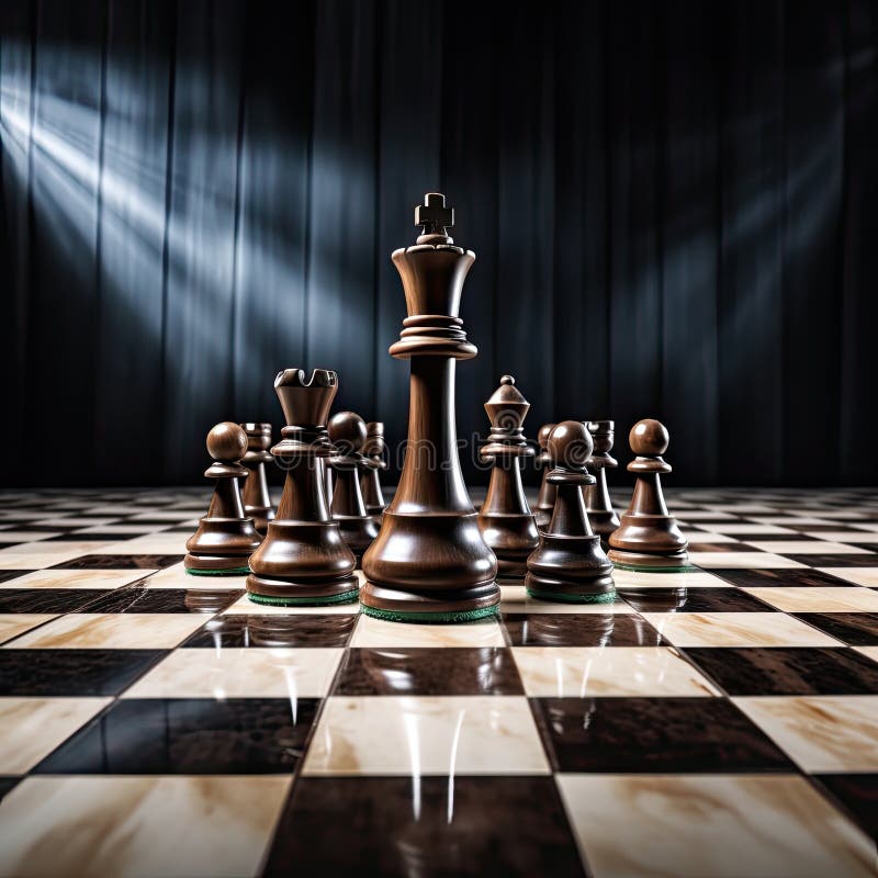 Giant Chess Board Digital Artistic Illustration Stock Illustration ...