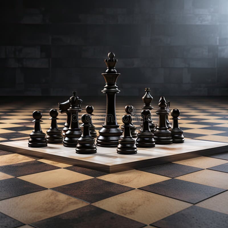 Giant Chess Board Digital Artistic Illustration Stock Illustration ...