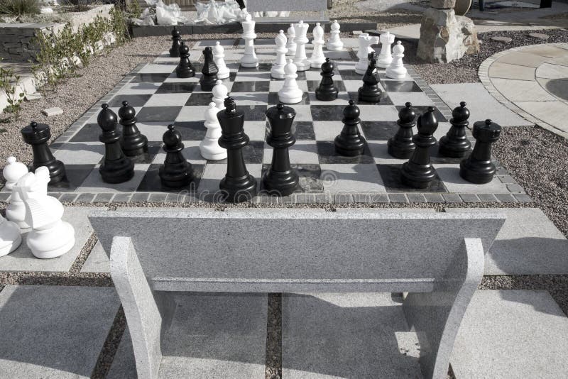 Giant chess game stock image. Image of leisure, move - 29519003