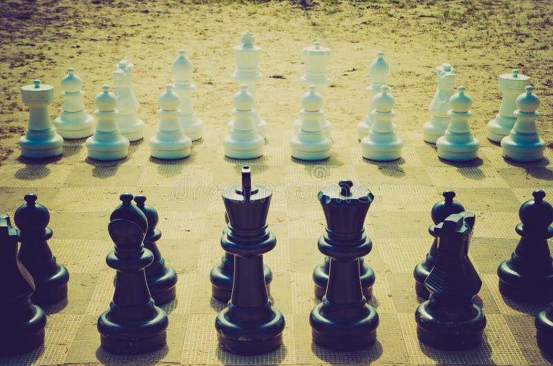 Giant chess stock image. Image of chessman, competition - 157927825