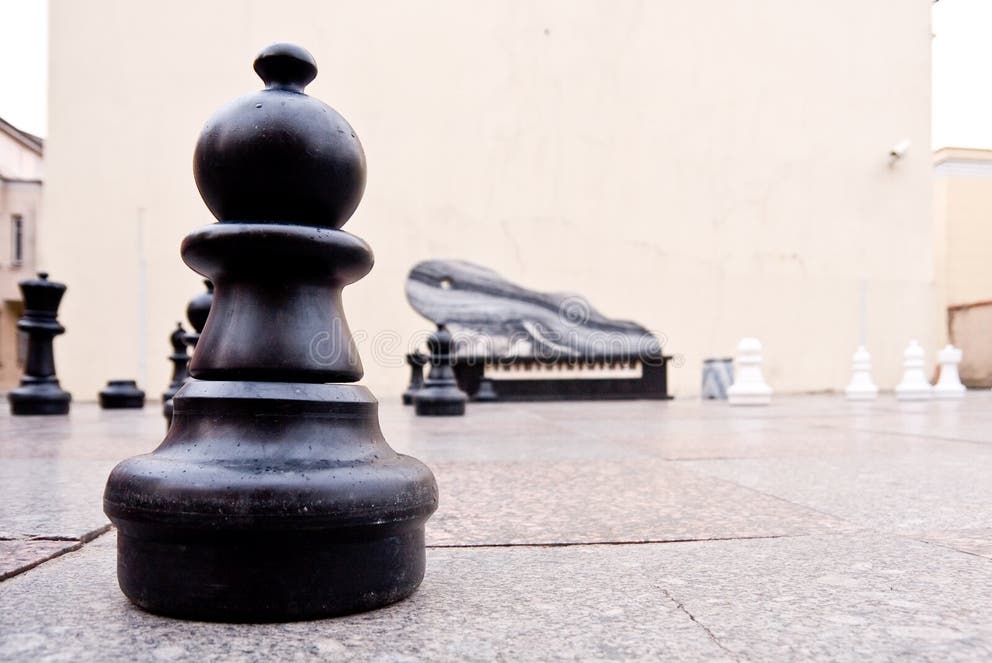 Giant Chess Set in Lithuania Stock Image - Image of urban, chess: 59481451
