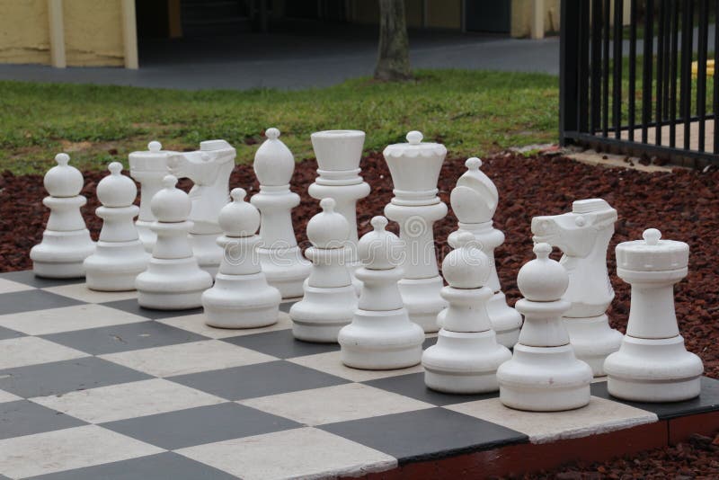Giant Chess Set stock photo. Image of game, recreation - 166419386