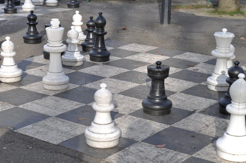 Giant chess editorial stock photo. Image of queen, geneva - 69470268