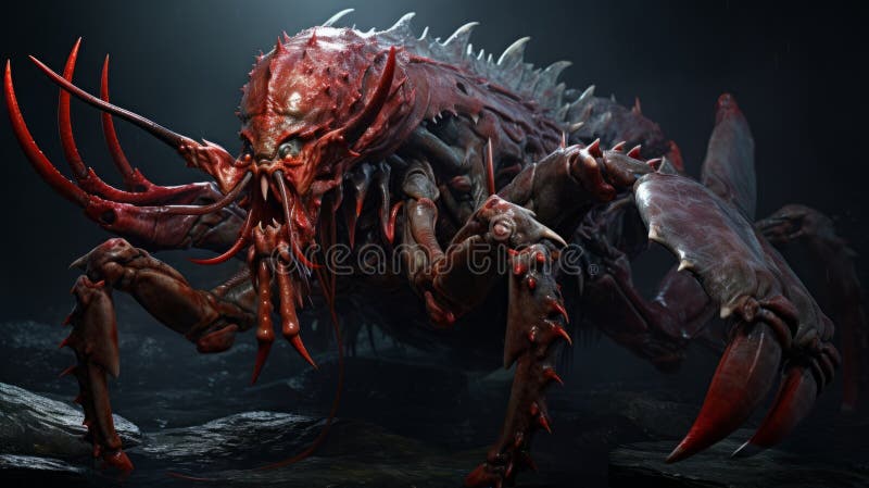 Giant Clawed Monster on Rocks: a Rendered Unreal Engine Masterpiece ...