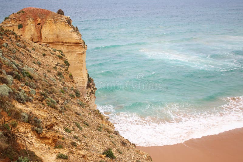 A cliff by the ocean stock photo. Image of nature, cliff - 90222610