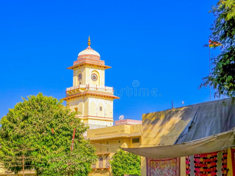 Giant Clock Tower at the City Place, Jaipur, India. Stock Image - Image ...