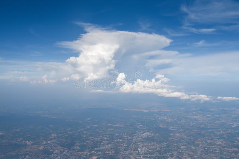 Giant Cloud and Sky Over the Land Stock Photo - Image of view, season ...