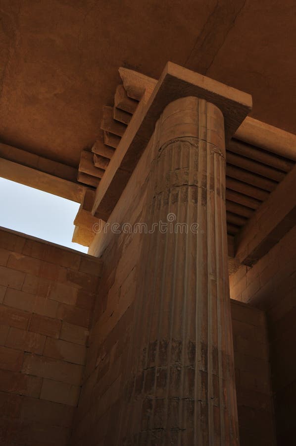 Giant Columns of Historical Building in Egypt Stock Image - Image of ...