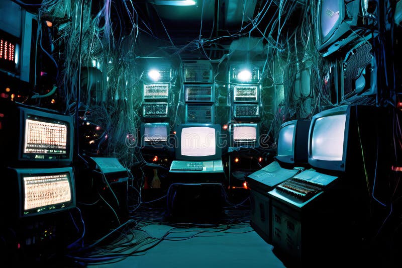 Giant Computer a Room Featuring a Massive Room Sized Computer Co Stock ...