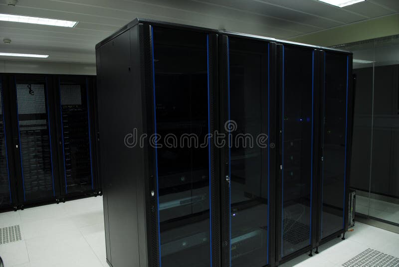Giant Computer Servers Room Stock Photo - Image of saving, system: 58453300