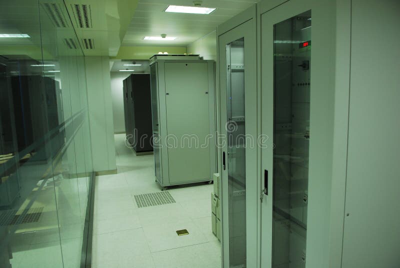 Giant Computer Servers Room Stock Photo - Image of equipment ...