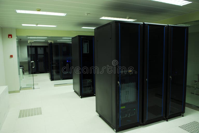 Giant Computer Servers Room Stock Photo - Image of giant, calculate ...