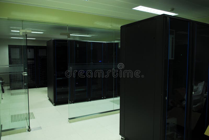 Giant Computer Servers Room Stock Photo - Image of equipment ...