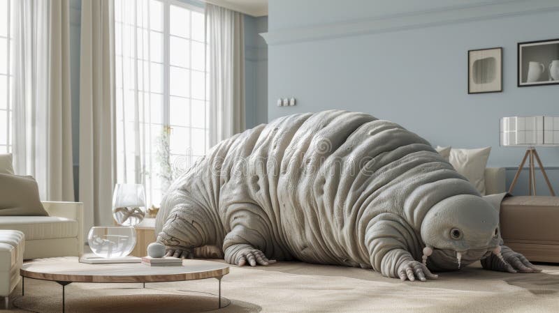 The Giant Creature in Living Room.AI Generated Image Stock Photo ...