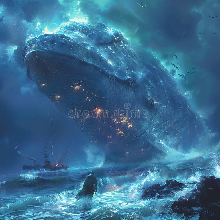 Giant Creatures Beneath the Ocean Stock Photo - Image of unheard ...