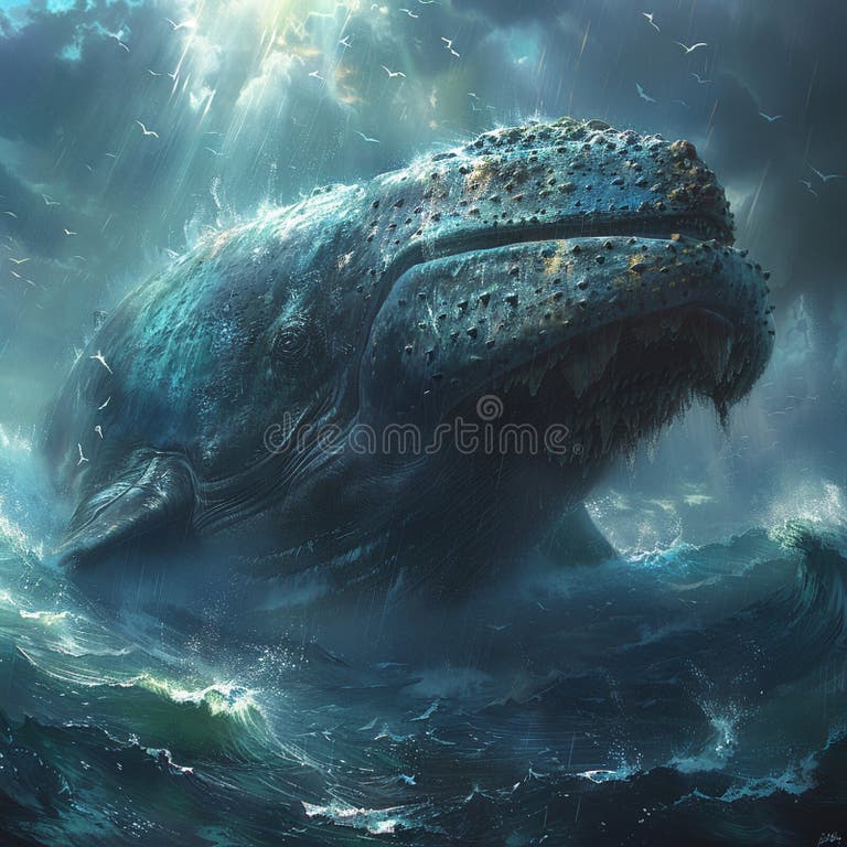 Giant Creatures Beneath the Ocean Stock Image - Image of secretive ...