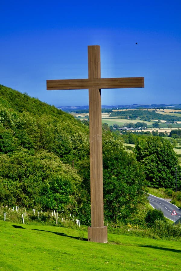 Giant Cross at Mount Filerimos on Rhodes Island, Greece, Europe Stock ...