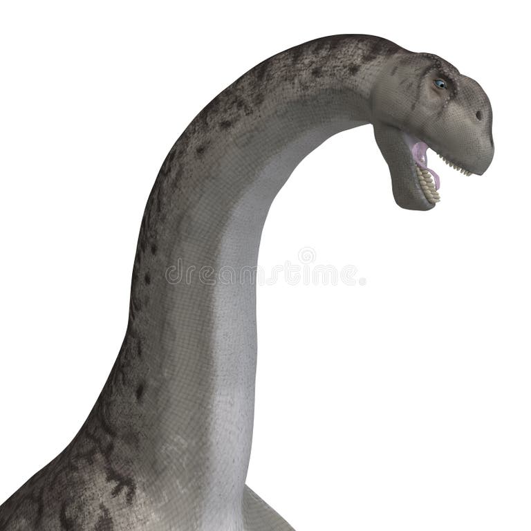 Giant Dinosaur Camasaurus with Clipping Path Over Stock Illustration ...