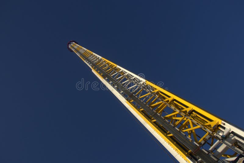 Giant Drop Rollercoaster stock photo. Image of towering - 168100956