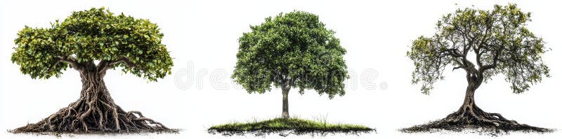 Giant Epic World Trees, Fairy-tale Trees Stock Illustration ...