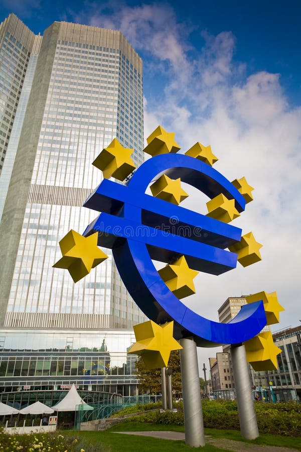 Euro sign editorial stock image. Image of euro, skyscrapert - 19391344