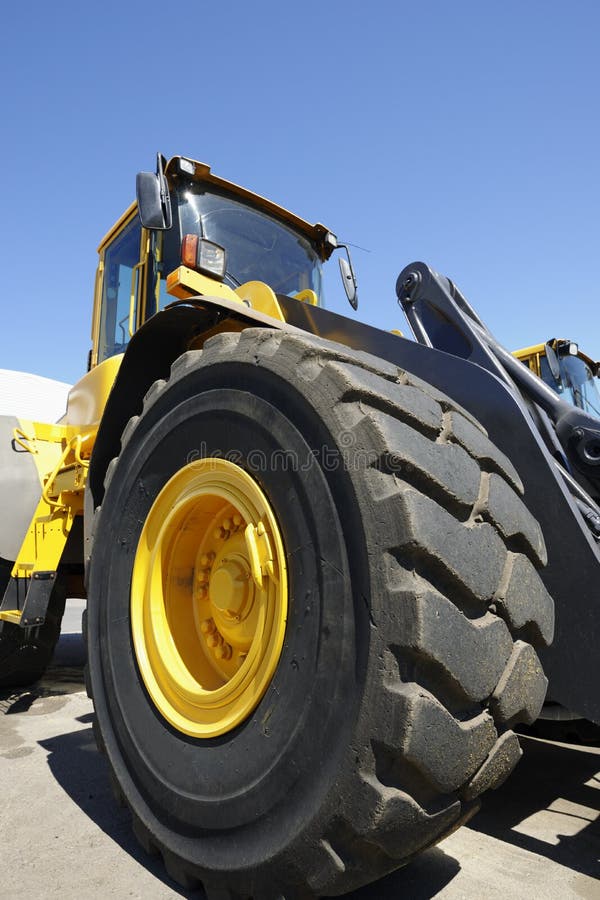 Giant forklift stock image. Image of truck, tires, road - 15057909