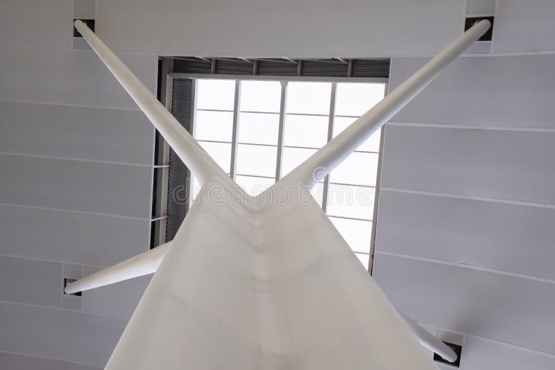 Giant X-form Metallic Column. Stock Photo - Image of metallic, urban ...