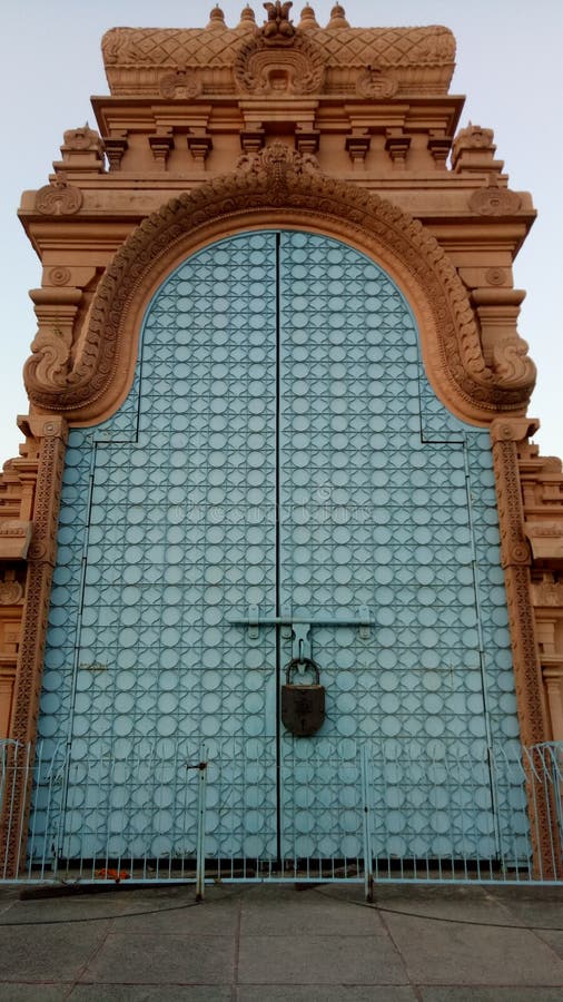 Giant gate at chattarpur stock photo. Image of huge - 142022174