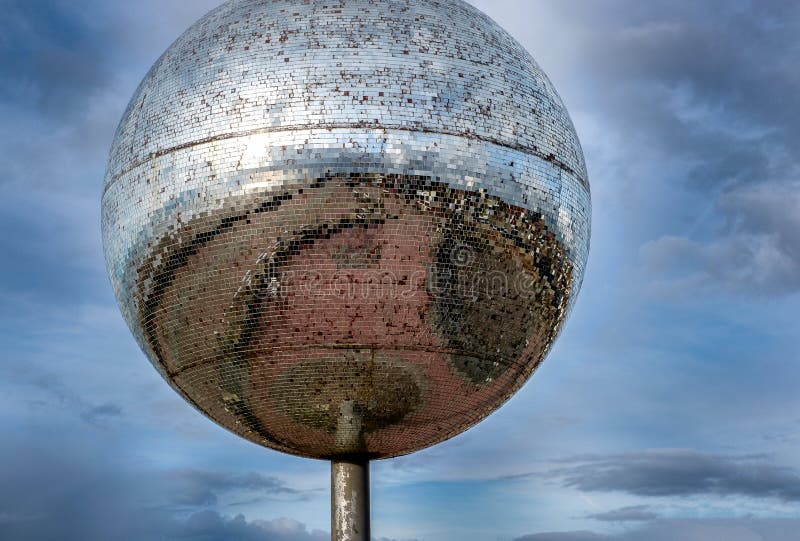Giant glitter ball stock image. Image of amusement, ball - 90001009