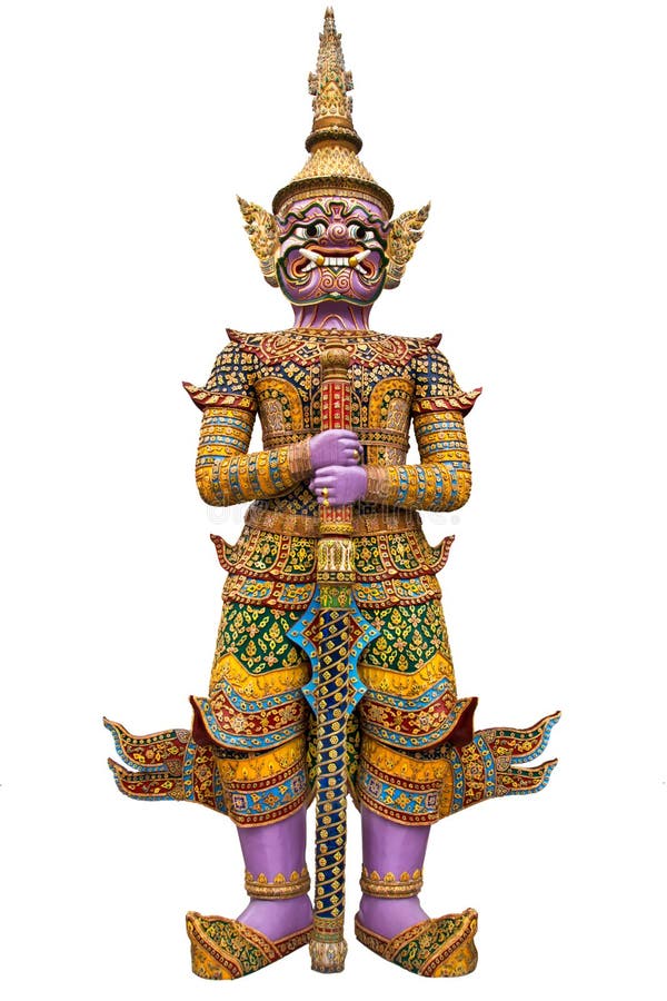 Giant Guardian Isolated on White Background Stock Image - Image of ...
