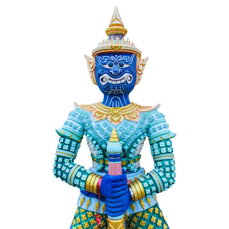 Giant Guardian on White Background Stock Photo - Image of titan ...