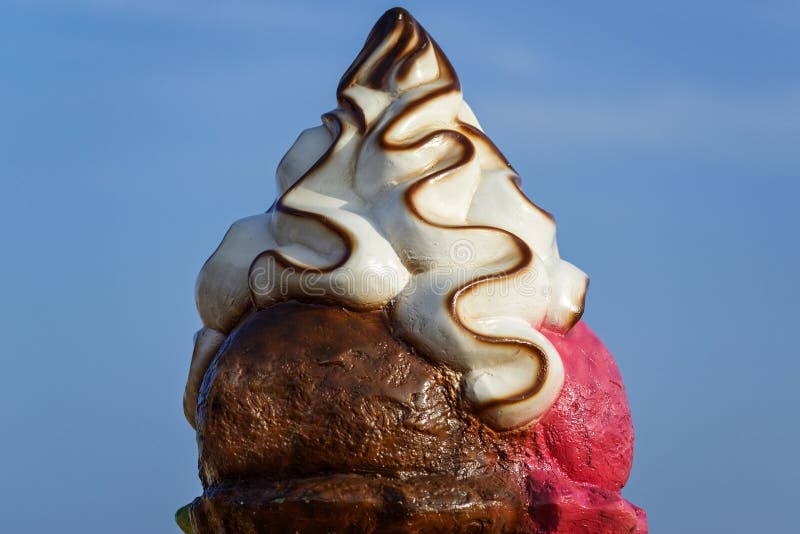Giant ice cream cone stock image. Image of flavor, fiberglass - 21409757
