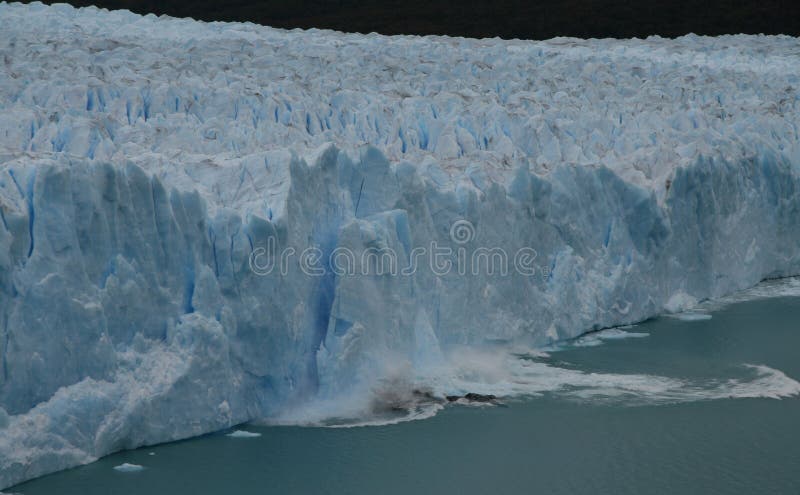 Giant Iceberg Breaking Off Glacier Stock Image - Image of dramatic ...
