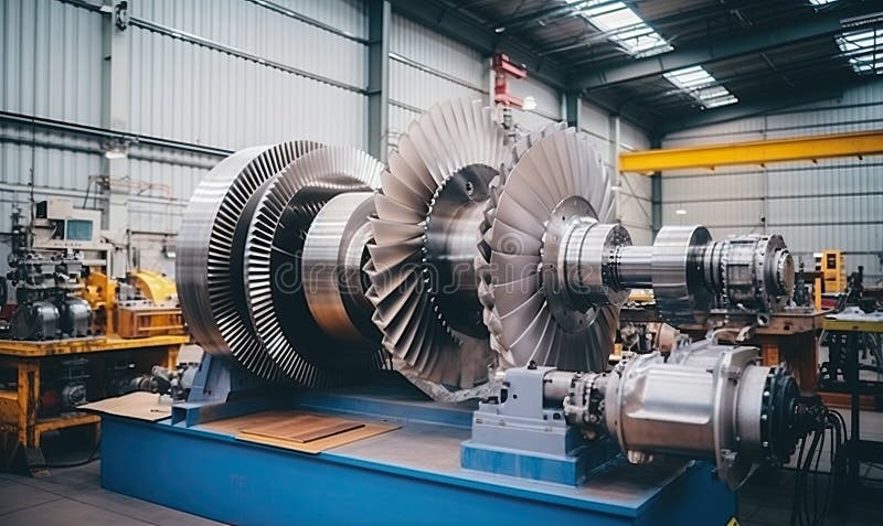 A Giant Industrial Equipment Inside a Massive Facility Stock ...