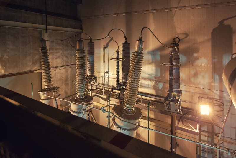Giant Insulators for Switchgear Stock Image - Image of electricity ...