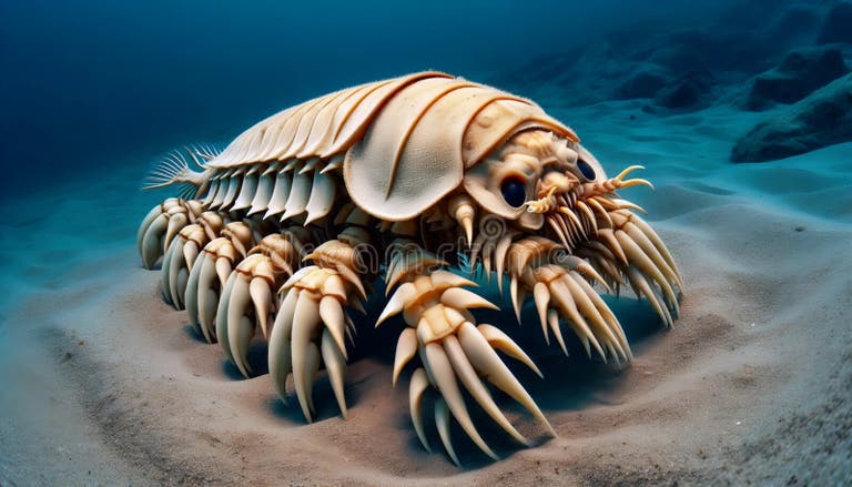 A Giant Isopod on Ocean Floor, Ai Generated Image Stock Illustration ...