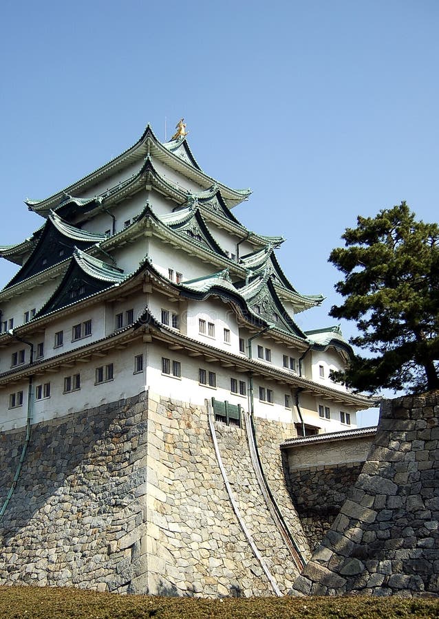 The Japanese Fort of Nagoya Castle Stock Image - Image of level ...