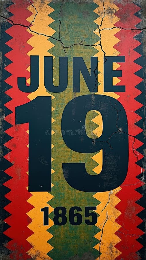 Emancipation Juneteenth Date. Bold Typography Treatment Stock ...