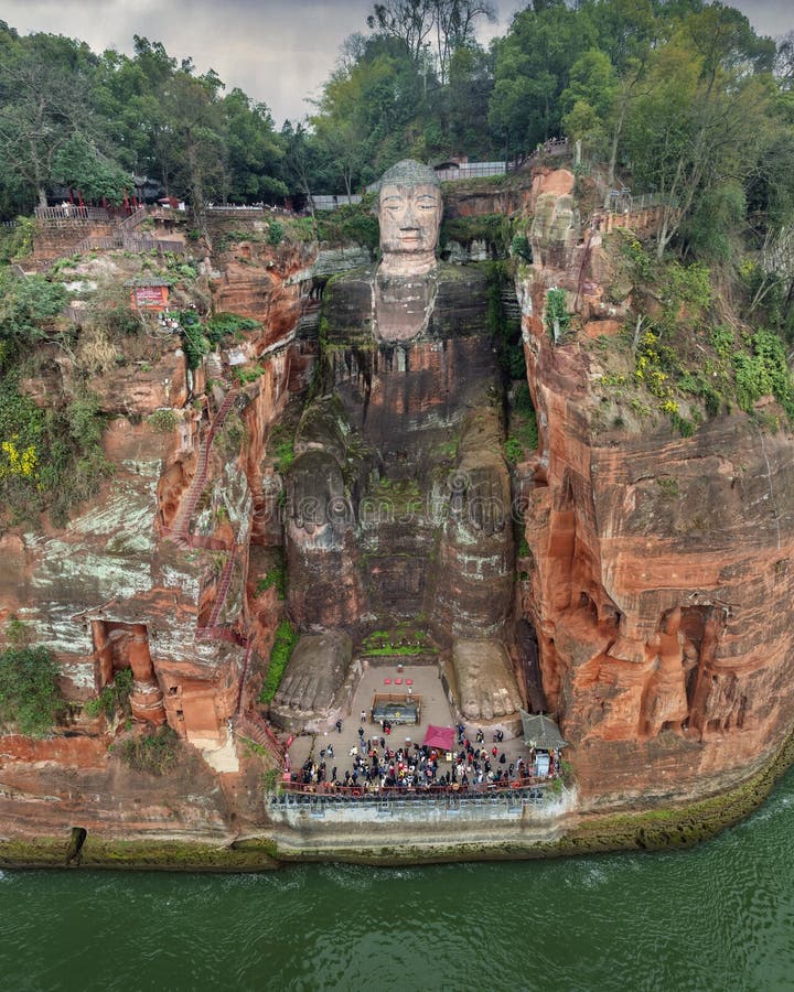 Giant Leshan Buddha Near Chengdu, China Editorial Image - Image of ...
